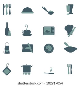 Kitchen Stuff Icons Food Menu Web Stock Vector (Royalty Free) 102917054 ...