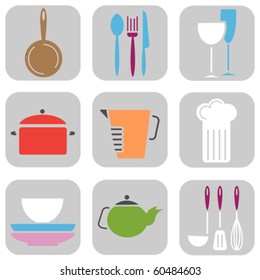 Kitchen Tool Icons Stock Vector (Royalty Free) 60484603 | Shutterstock