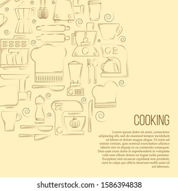 Kitchen Tools Card Concept Vector Culinary Stock Vector (Royalty Free ...