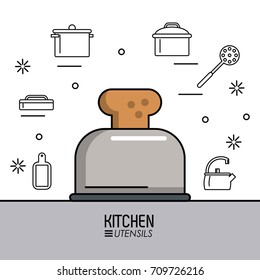Kitchen Utensils Infographic Stock Vector (Royalty Free) 709726216