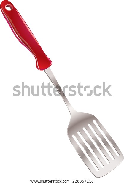 Kitchen Utensils Slotted Fish Slice Spatula Stock Vector (Royalty Free ...