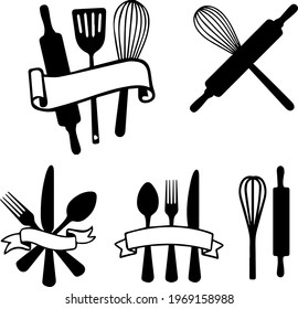 Kitchen Vector Cooking Illustration Set Stock Vector (Royalty Free ...