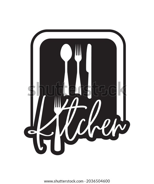 Kitchen Vector Wording Design Lettering Design Stock Vector (Royalty ...