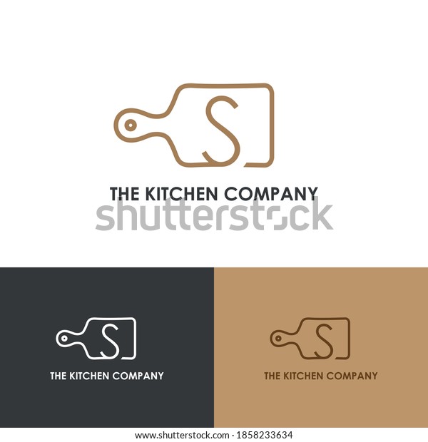 Kitchenware Kitchen Utensils Business Logo Concept Stock Vector ...