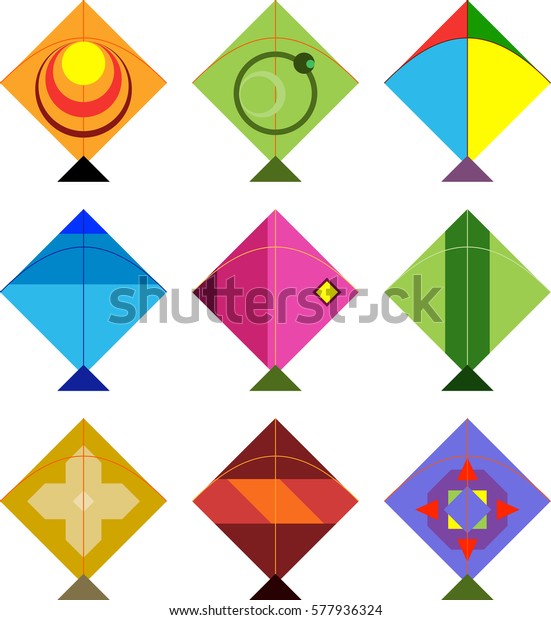 Kite Design Collection 벡터 그림 스톡 벡터(로열티 프리) 577936324 | Shutterstock