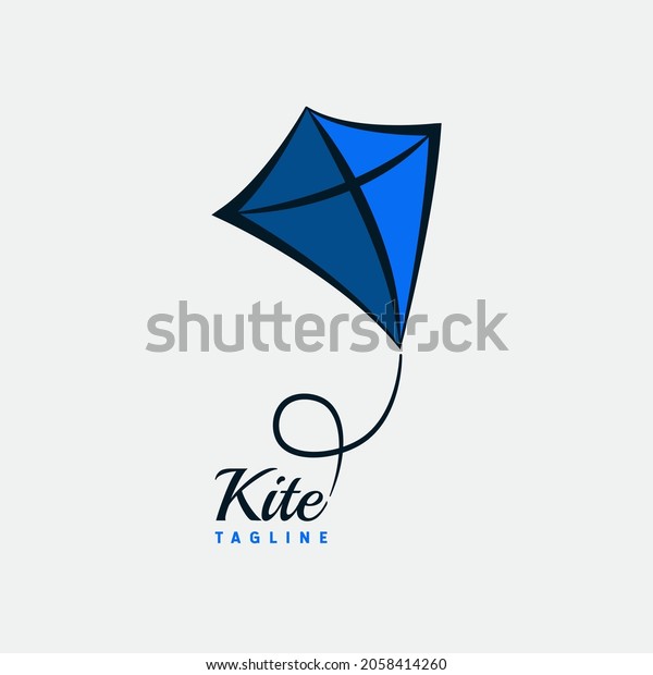 Kite Flying Logo Design Handrawn Style Stock Vector (Royalty Free ...
