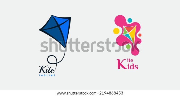 Kite Flying Logo Design Handrawn Style: เวกเตอร์สต็อก (ปลอดค่าลิขสิทธิ์ ...