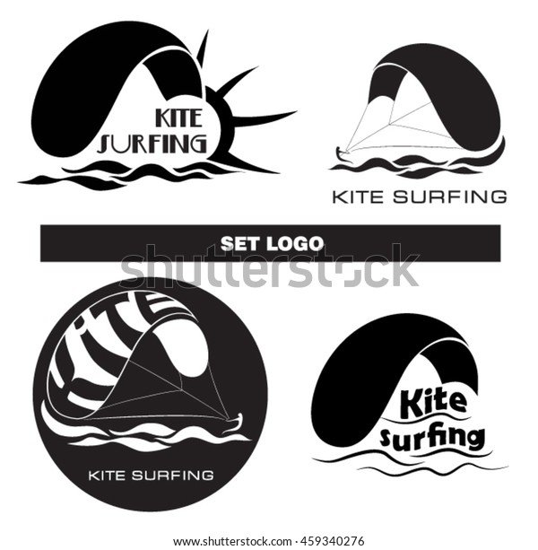 Kite Surfing Logo Set: vetor stock (livre de direitos) 459340276 ...