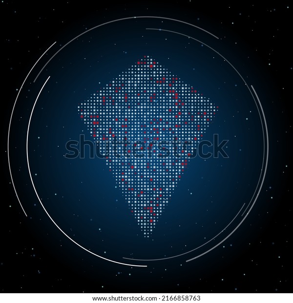 Kite Symbol Filled White Dots Pointillism: เวกเตอร์สต็อก (ปลอดค่า ...