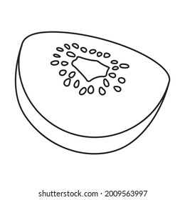 Kiwi Fruit Vector Outline Icon Vector Stock Vector (Royalty Free ...