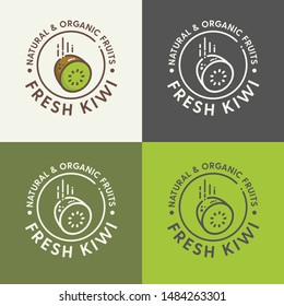 Kiwi Fruits Logo Design Vector Stock Vector (Royalty Free) 1484263301 ...