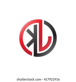 Kj Initial Letters Looping Linked Circle Stock Vector (Royalty Free ...