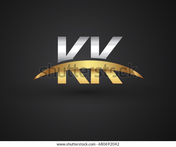 Kk Initial Logo Company Name Colored Stock Vector (Royalty Free) 680692042