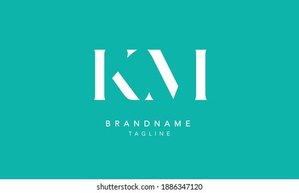 Km Alphabet Initial Letter Monogram Icon Stock Vector (Royalty Free ...