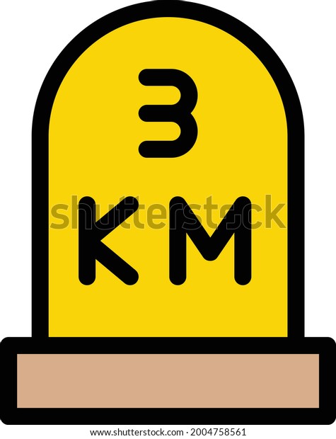 Km Vector Color Line Icon Stock Vector (Royalty Free) 2004758561 ...