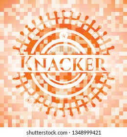 Knacker Abstract Orange Mosaic Emblem Background Stock Vector (Royalty ...