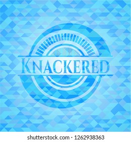 Knackered Light Blue Emblem Triangle Mosaic Stock Vector (Royalty Free ...