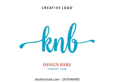 Knb Lettering Logo Simple Easy Understand Stock Vector (Royalty Free ...