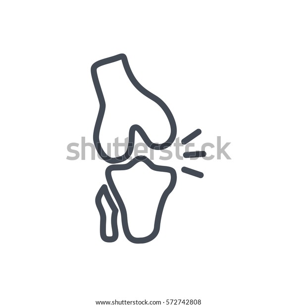 Knee Broken Bone Line Icon Stock Vector (Royalty Free) 572742808 ...