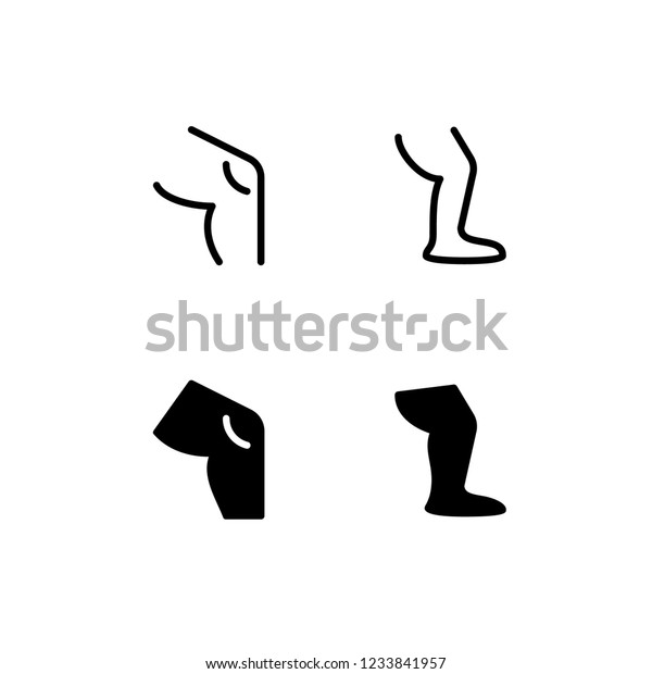 Knee Icon Logo Vector Symbol Leg Stock Vector (Royalty Free) 1233841957
