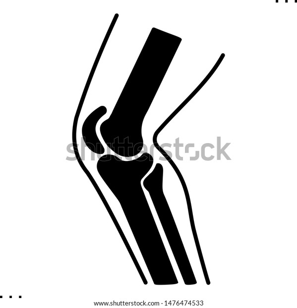 Knee Joint Bones Icon Outline Style Stock Vector (Royalty Free ...