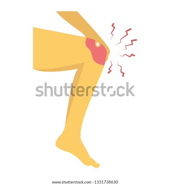 Knees Bleeding Flat Icon Vector Stock Vector (Royalty Free) 1331738630 ...