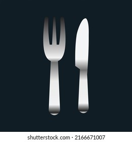 Knife Fork Emoji Vector Illustration Isolated Stock Vector (Royalty ...