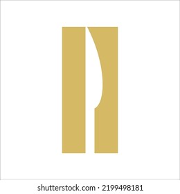 Knife Gold Logo Design Vector Sign Stock Vector (Royalty Free ...