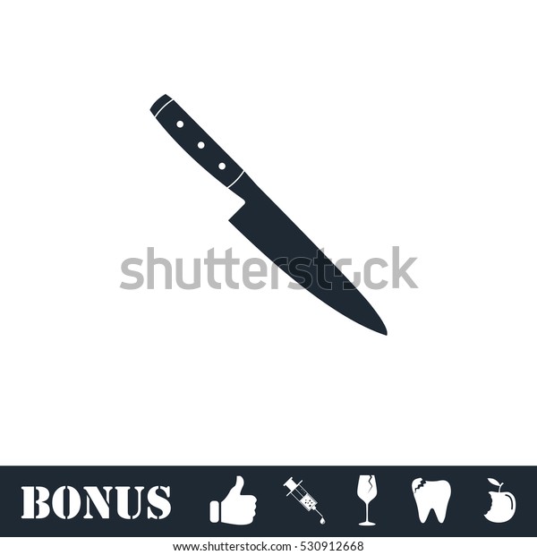 Knife Icon Flat Vector Illustration Symbol Stock Vector (Royalty Free ...