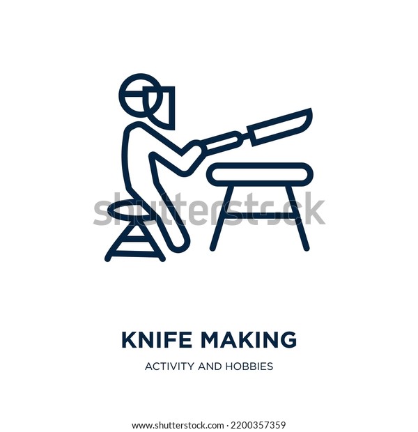 Knife Making Icon Activity Hobbies Collection Stock Vector (Royalty ...