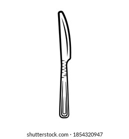 Knife Outline Printable Vector Illustration Stock Vector (Royalty Free ...