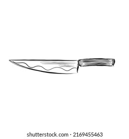 Knife Shaped Line Vector Illustration Stock Vector (Royalty Free ...