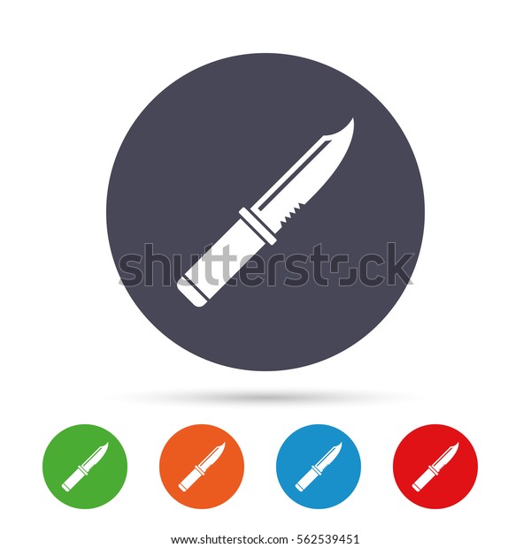 Knife Sign Icon Edged Weapons Symbol Stock Vector (Royalty Free ...