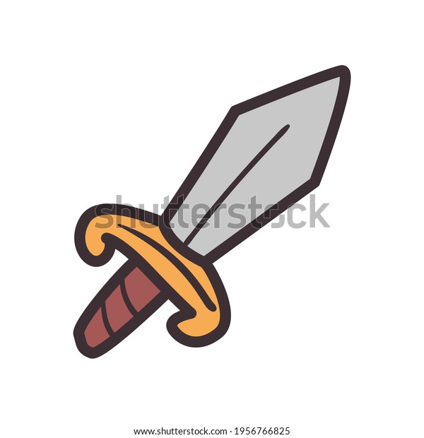 Knight Blade Sword Icon Stock Vector (Royalty Free) 1956766825 ...