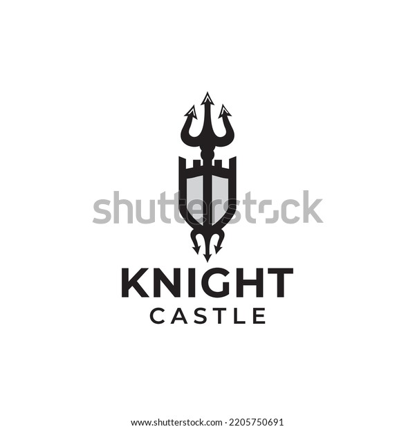 Knight Castle Logo Icon Vector Illustration Stock Vector (Royalty Free ...