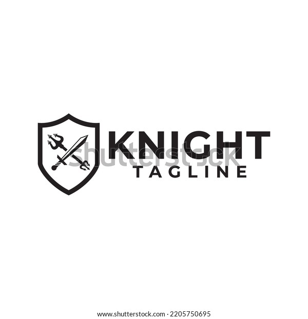 Knight Castle Logo Icon Vector Illustration Stock Vector (Royalty Free ...