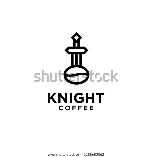 Knight Coffee Logo Icon Designs Vector Stock Vector (Royalty Free ...