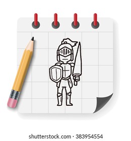Knight Doodle Stock Vector (Royalty Free) 383954554