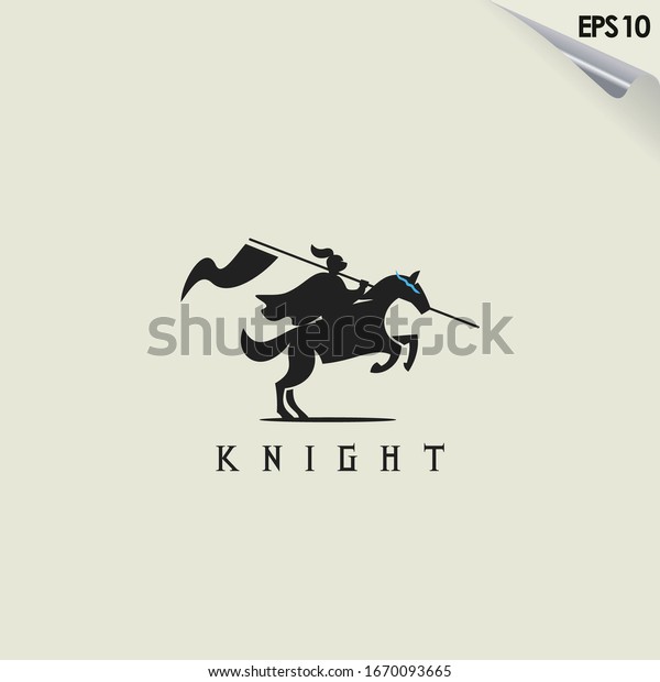 Knight Horse Logo Design Knight Horse Stock Vector (Royalty Free ...
