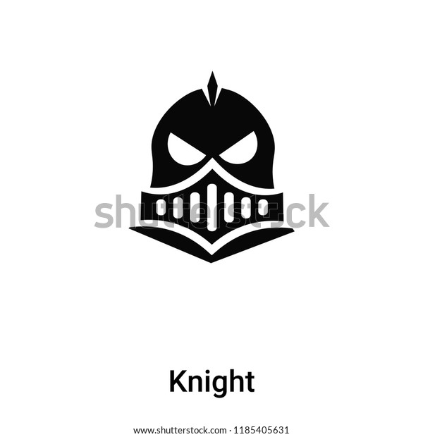 Knight Icon Vector Isolated On White Stock Vector (Royalty Free) 1185405631
