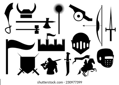 Knight Icons Set Stock Vector (Royalty Free) 230977399 | Shutterstock