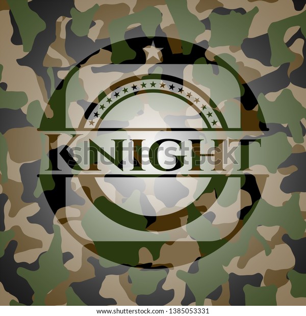 Knight On Camo Texture Vector Illustration Stock Vector (Royalty Free ...