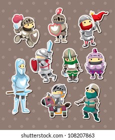 Knight Stickers Stock Vector (Royalty Free) 108207863 | Shutterstock