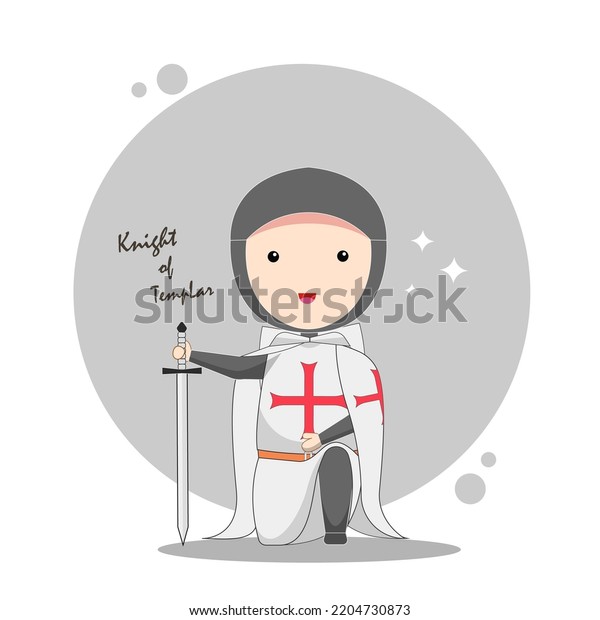 Knight Templar Cartoon Vector Illustration Stock Vector (Royalty Free ...