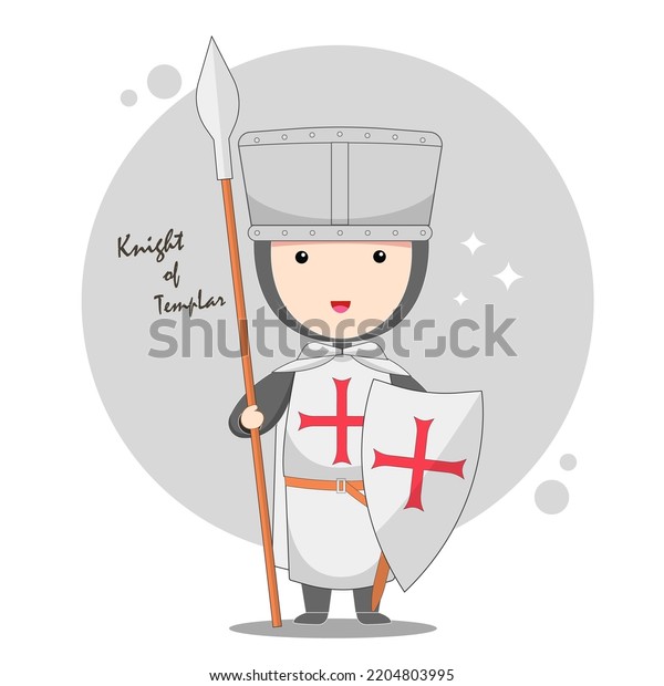 Knight Templar Soldier Cartoon Vector Stock Vector (Royalty Free ...