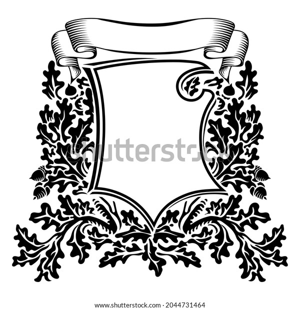 Knightly Design Knight Crusader Shield Ribbon Stock Vector (Royalty ...