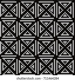 Knitted Abstract Geometric Seamless Pattern Stock Vector (Royalty Free ...