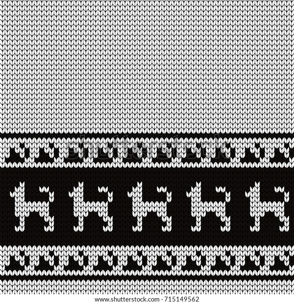 Knitted seamless border dogs