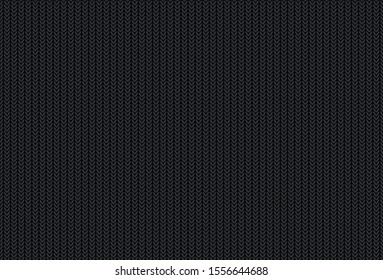 Knitted Seamless Fabric Patternbeautiful Black Knit Stock Vector ...