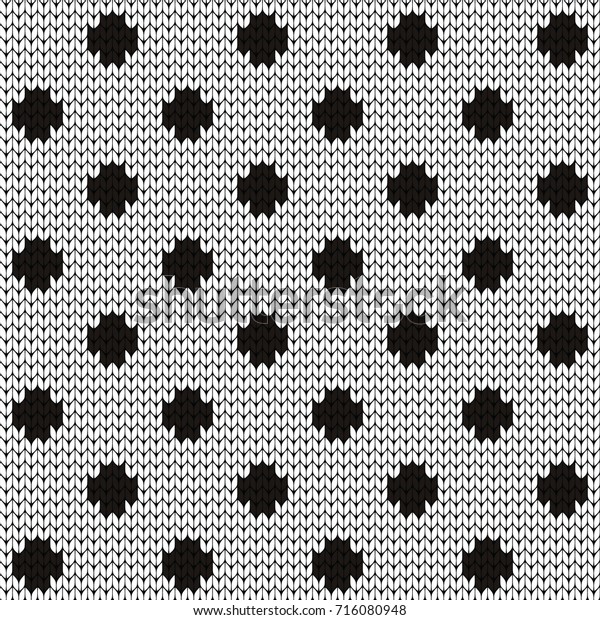 Knitted Seamless Pattern Polka Dots Stock Vector (Royalty Free ...